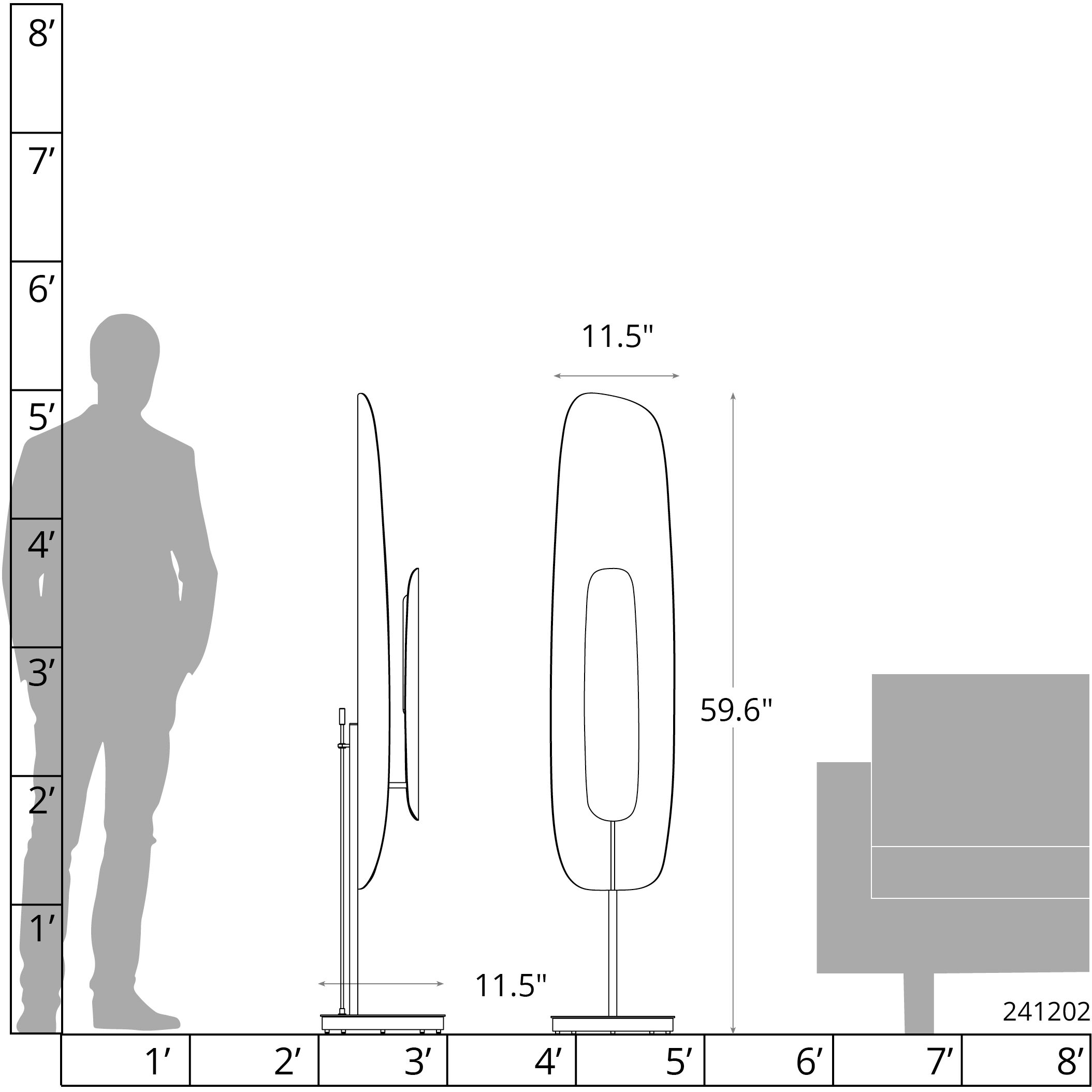 Hubbardton Forge 241202-1042 Shield 59.6 inch 18 watt Black and Clear ...