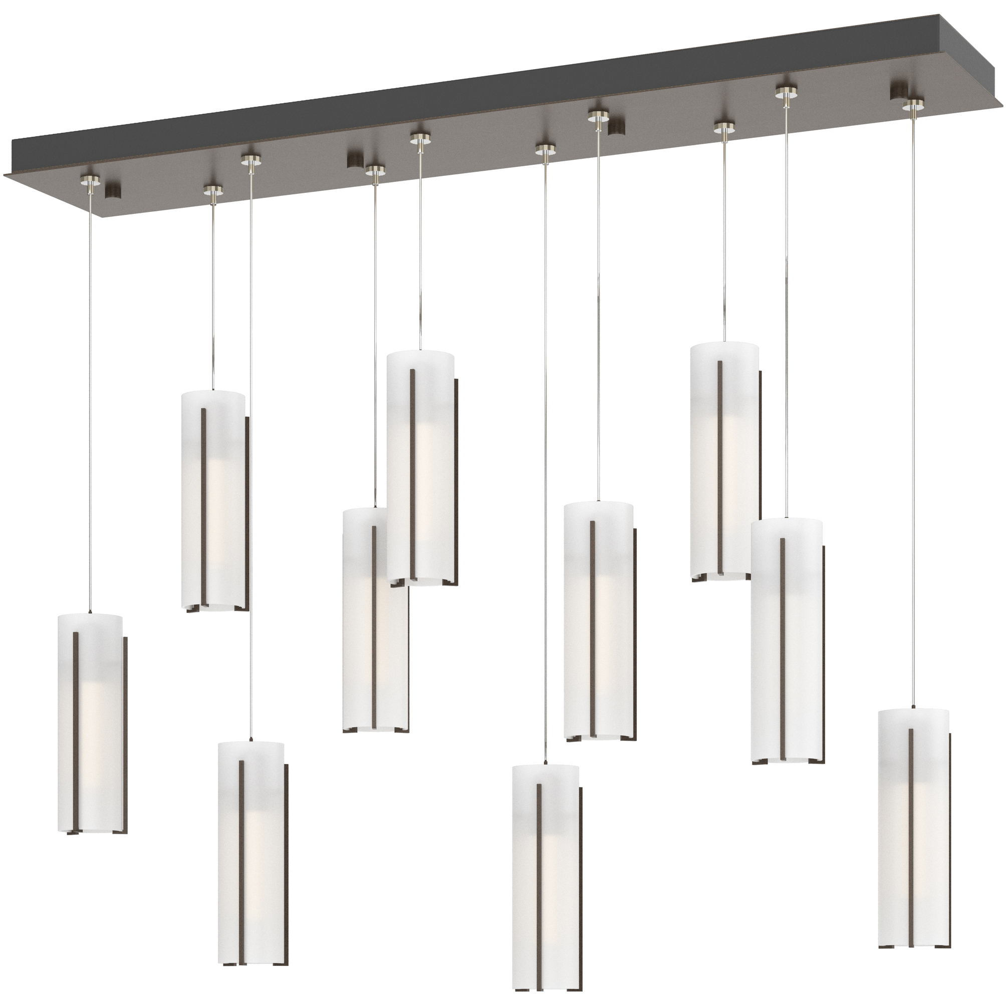 Hubbardton Forge 131204-1000 Exos Glass 10 Light 44.5 inch Bronze ...