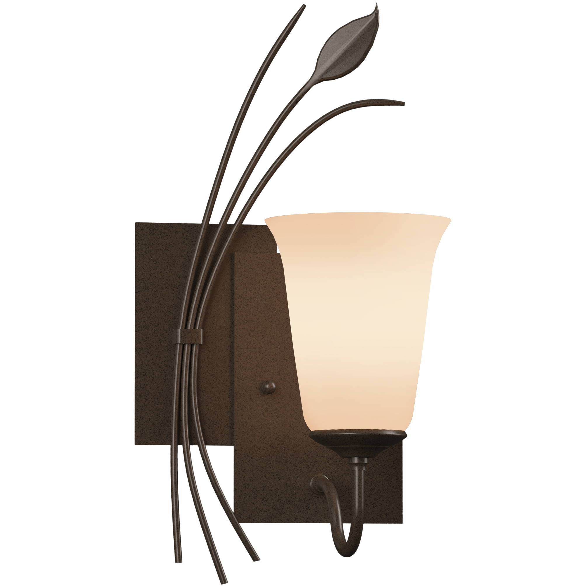 Hubbardton Forge 205122-1084 Forged Leaf 1 Light 7.1 inch White Sconce ...