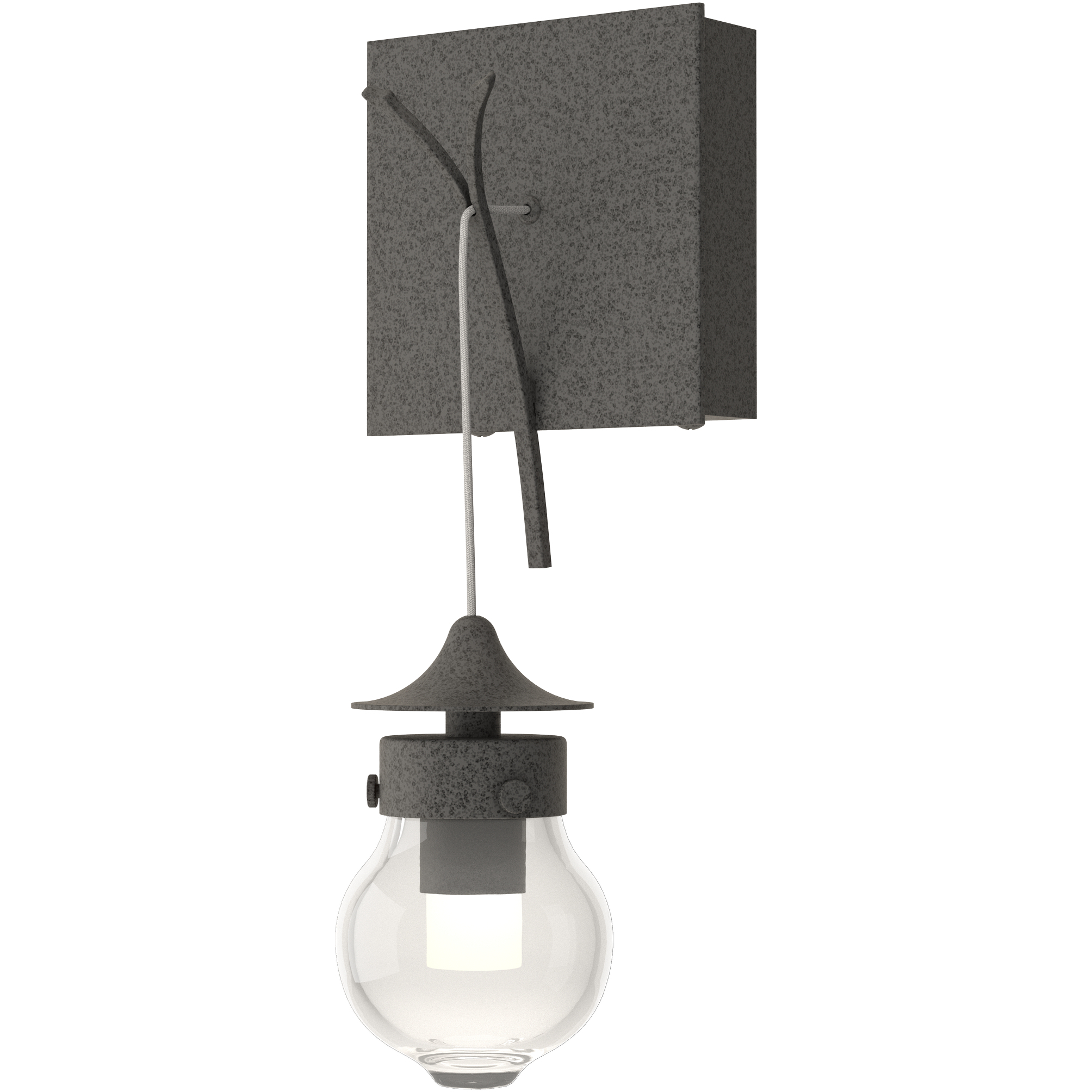 Hubbardton Forge 203325-1016 Kiwi 1 Light 4.8 inch Natural Iron ADA ...