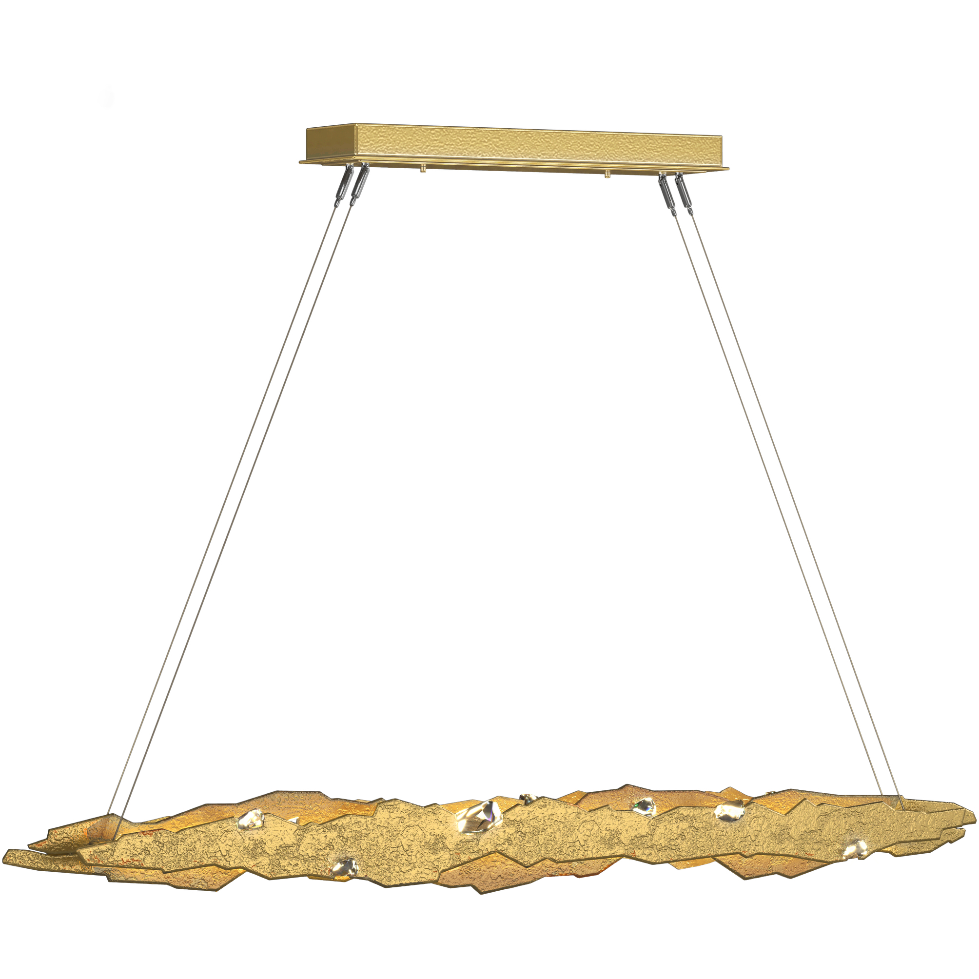 Hubbardton Forge 139860-1039 Trove LED 52.6 inch Modern Brass Pendant ...