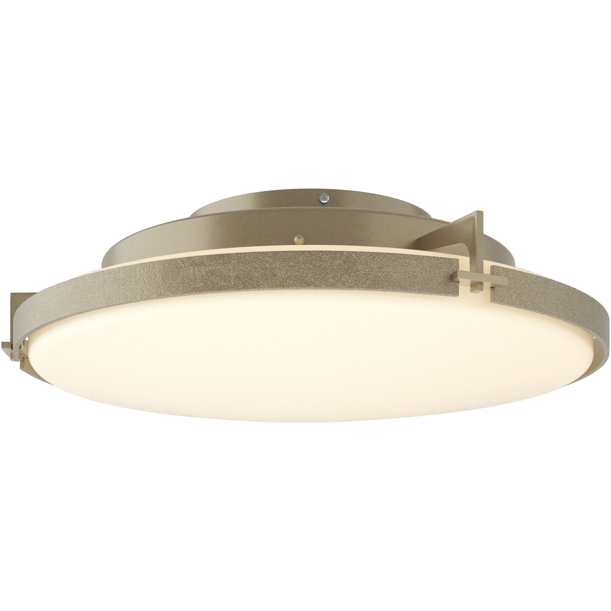 Hubbardton Forge 126747-1007 Metra LED 24.3 inch Soft Gold Flush Mount ...