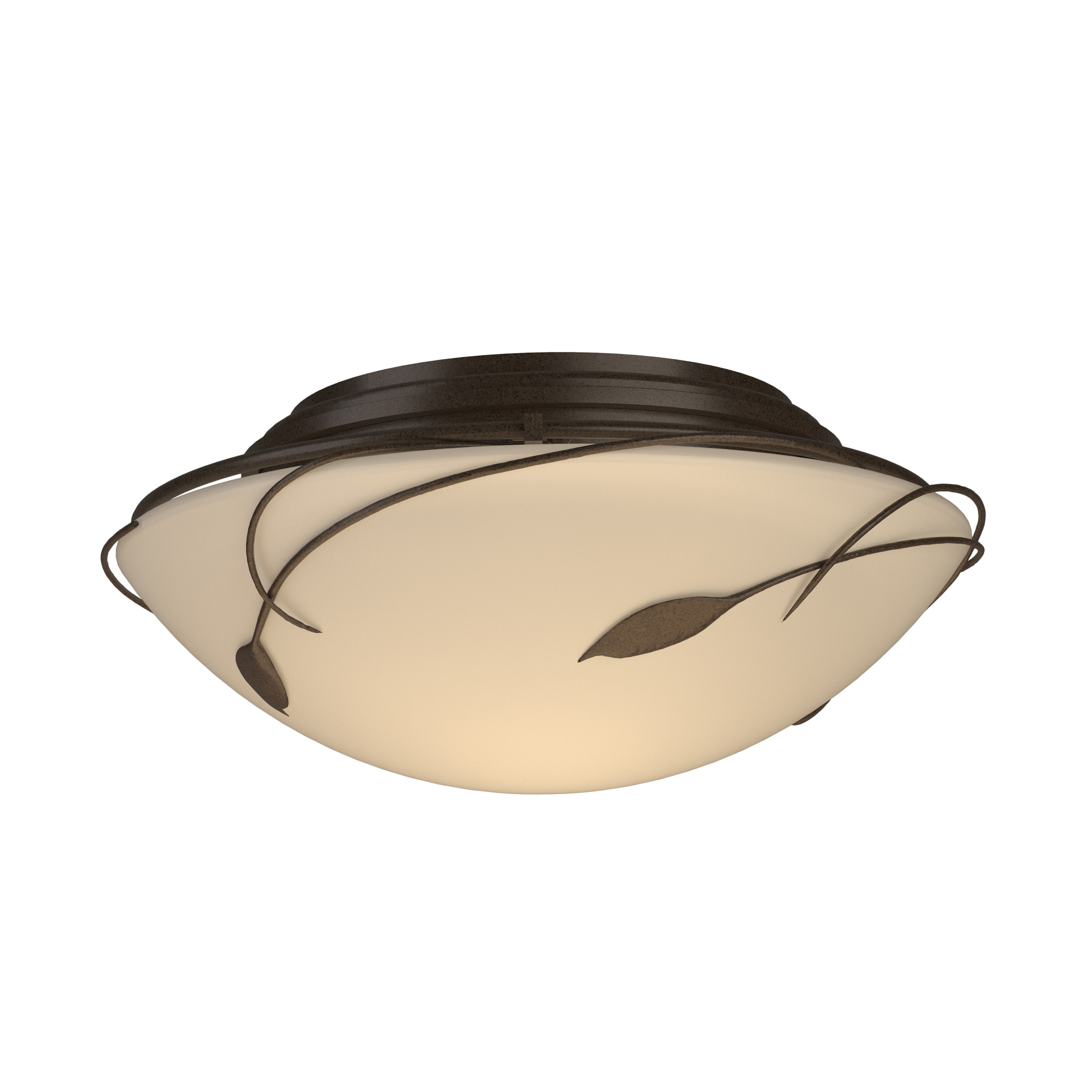 Hubbardton Forge 126709-1080 Forged Leaves 2 Light 13.6 inch Ink Flush Mount Ceiling Light