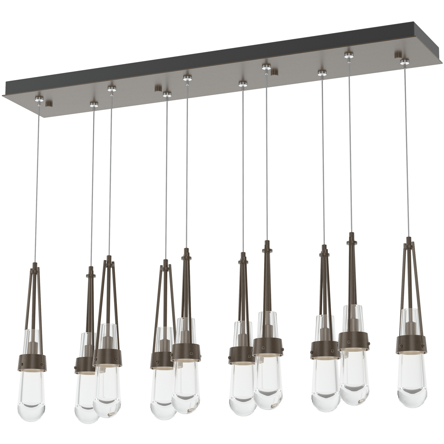 Hubbardton Forge 131207-1000 Link 10 Light 44.5 inch Bronze Pendant ...